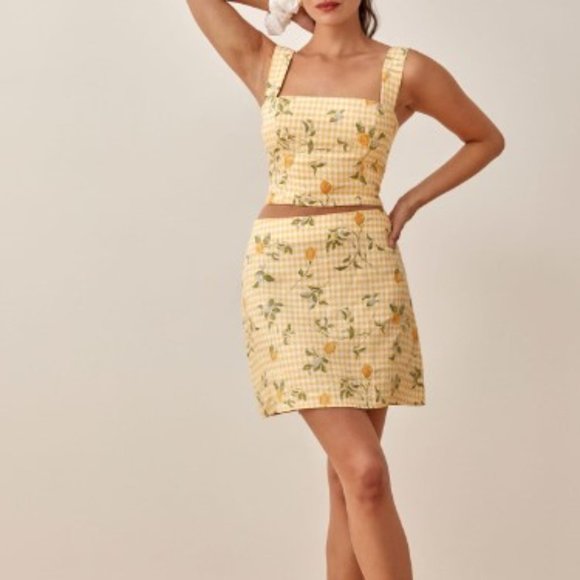 Reformation | Skirts | Nwt Reformation Donna Linen Skirt | Poshmark